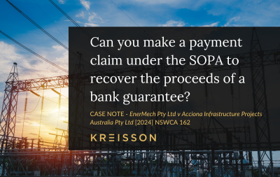 Can you make a payment claim under the SOPA to recover the proceeds of ...